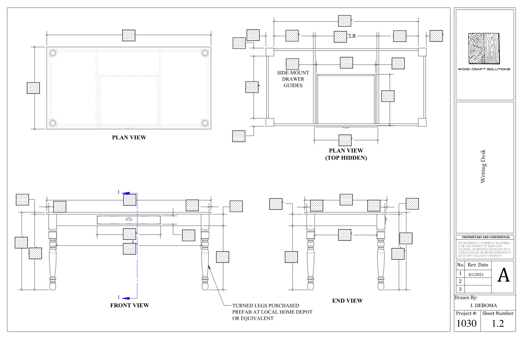Writing Desk Plans | Etsy