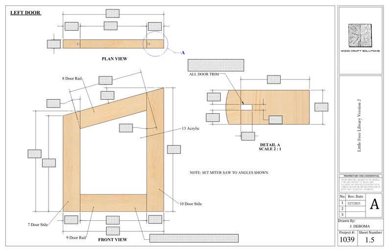 Little Free Library Version 2 Plans - Etsy