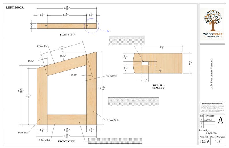 Little Free Library Version 2 Plans - Etsy