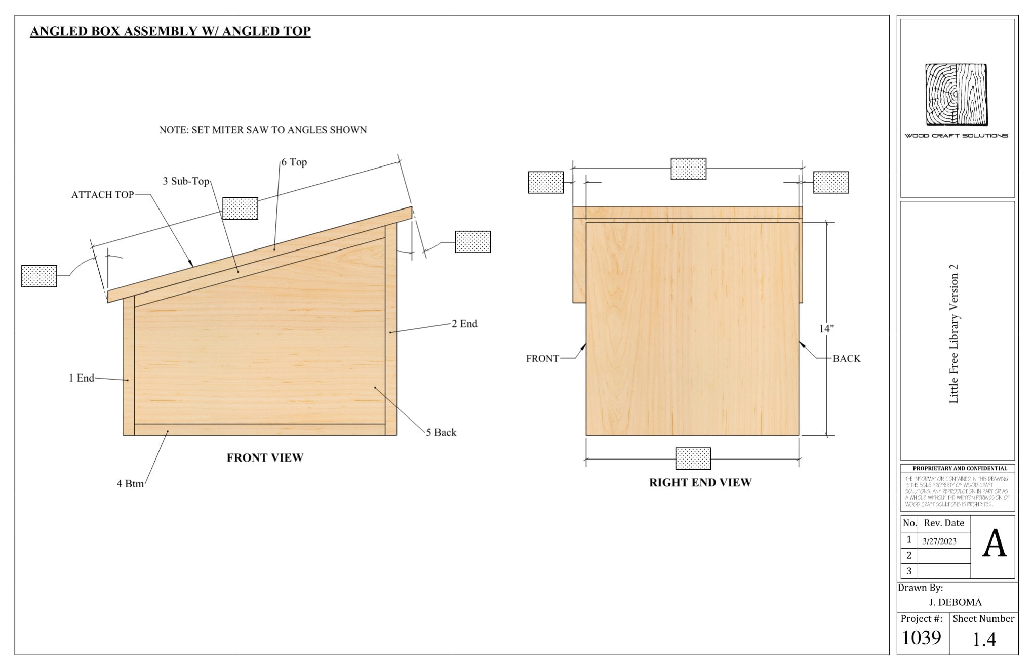 Little Free Library Version 2 Plans - Etsy