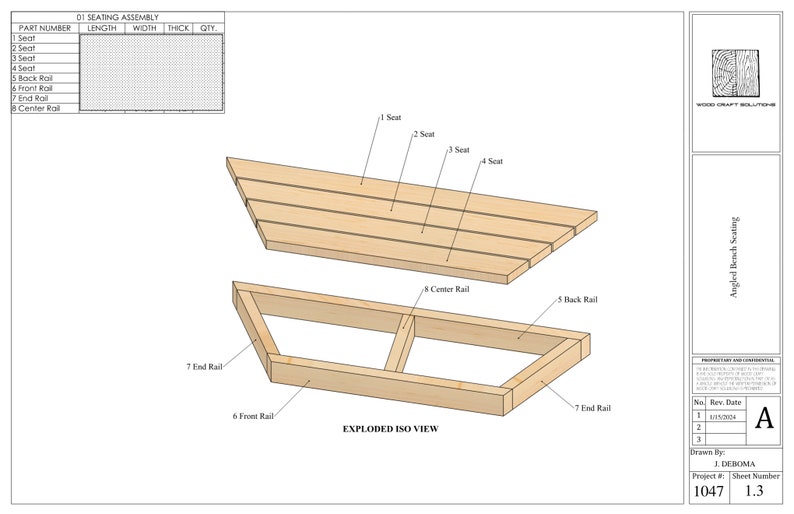 Hexagon/angled Bench Plans - Etsy