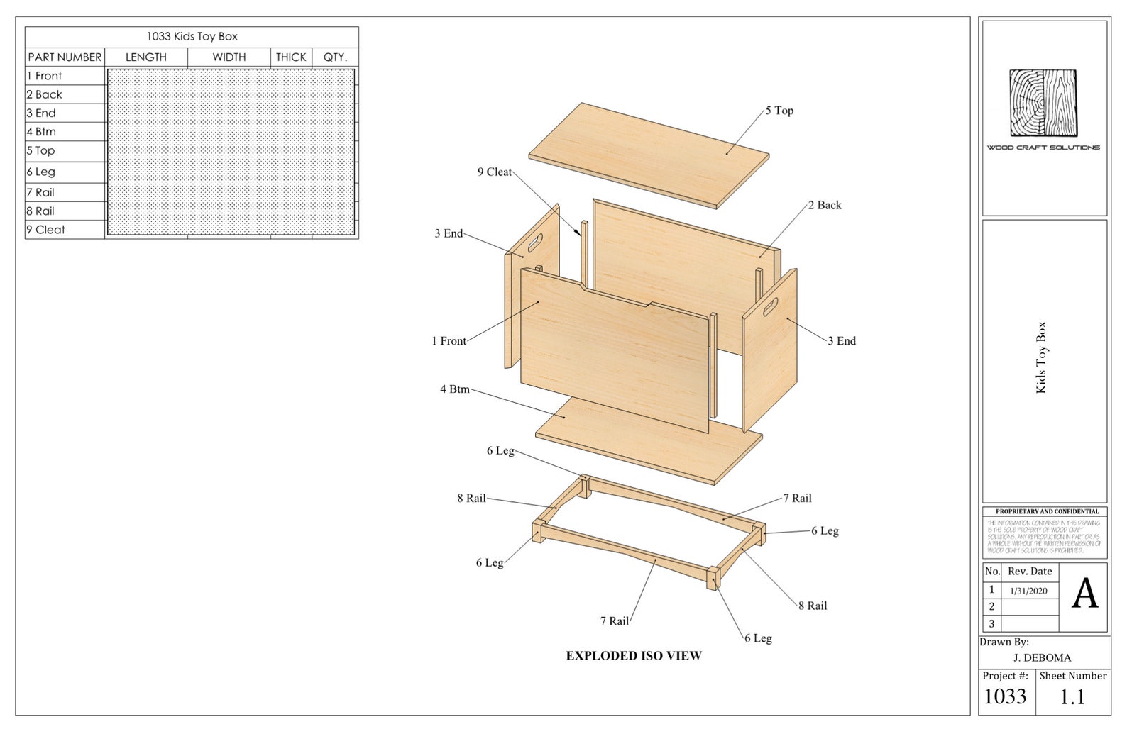 Kids Toy Box Plans - Etsy