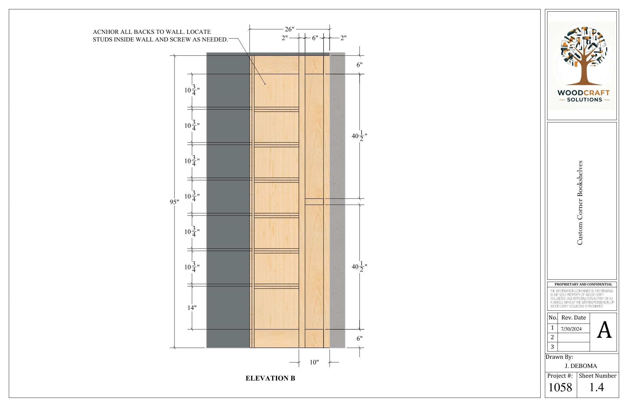 Custom Corner Bookcase - Etsy