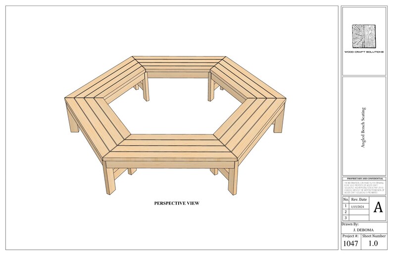 Hexagon/angled Bench Plans - Etsy