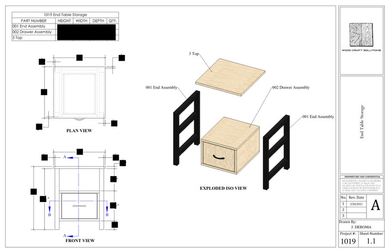 End Table Storage Plans - Etsy
