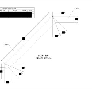 L-shaped Office Desk Plans - Etsy