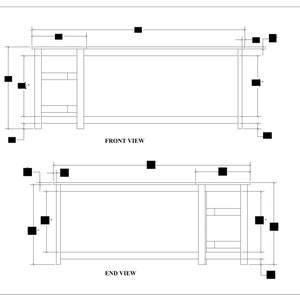 Large L-shaped Office Desk Plans - Etsy