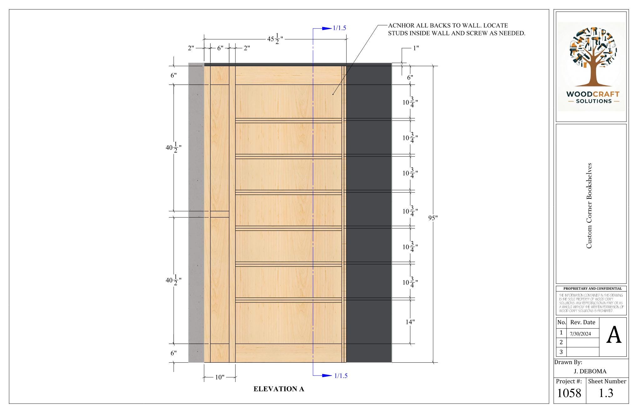 Custom Corner Bookcase - Etsy