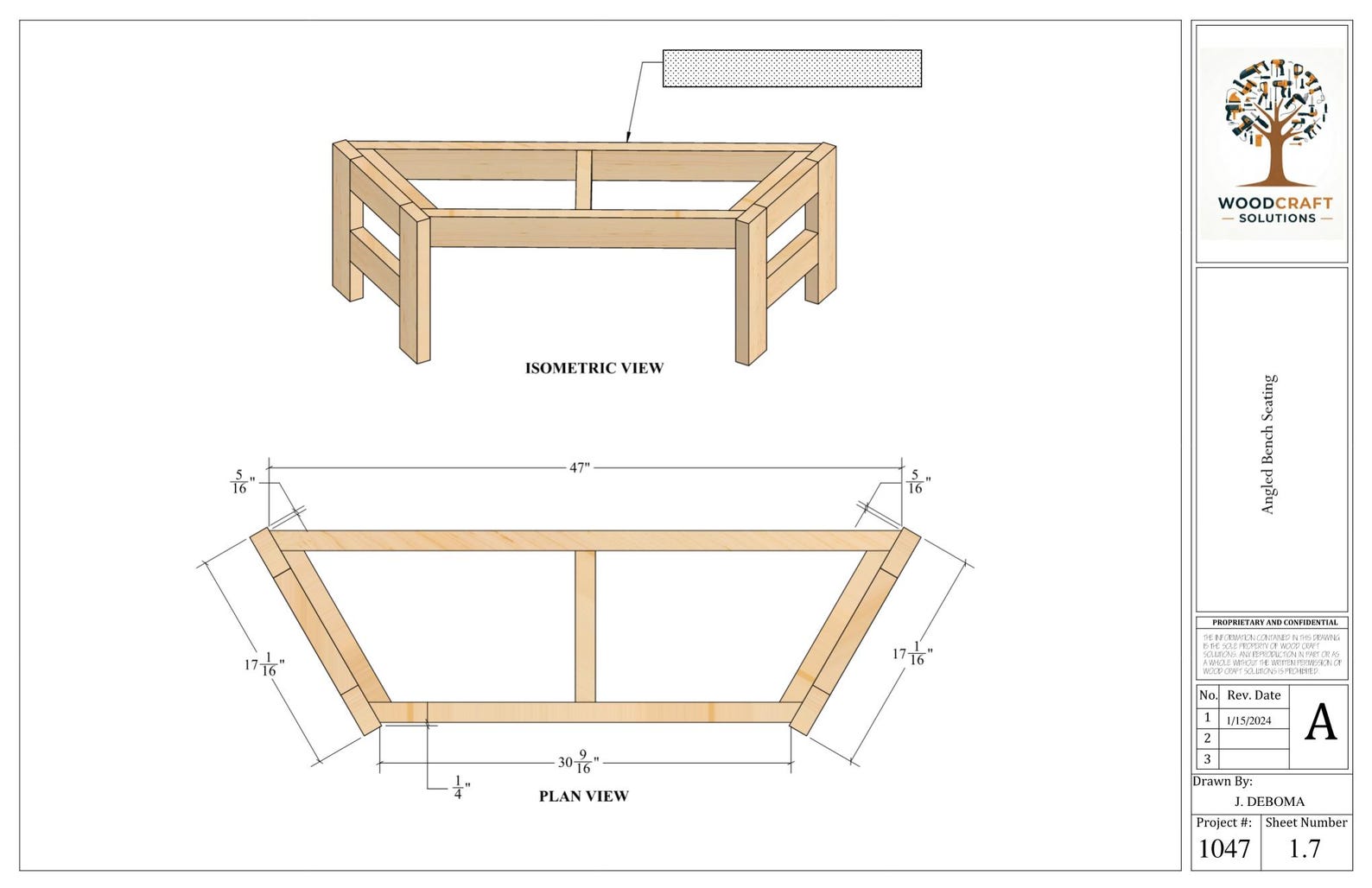 Hexagon Angled Bench - Etsy