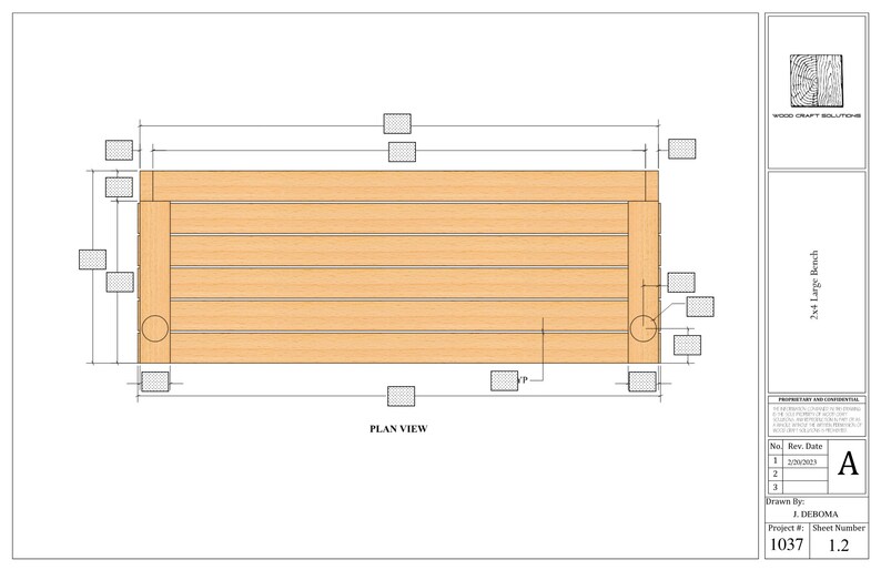 2x4 Large Bench Plans - Etsy