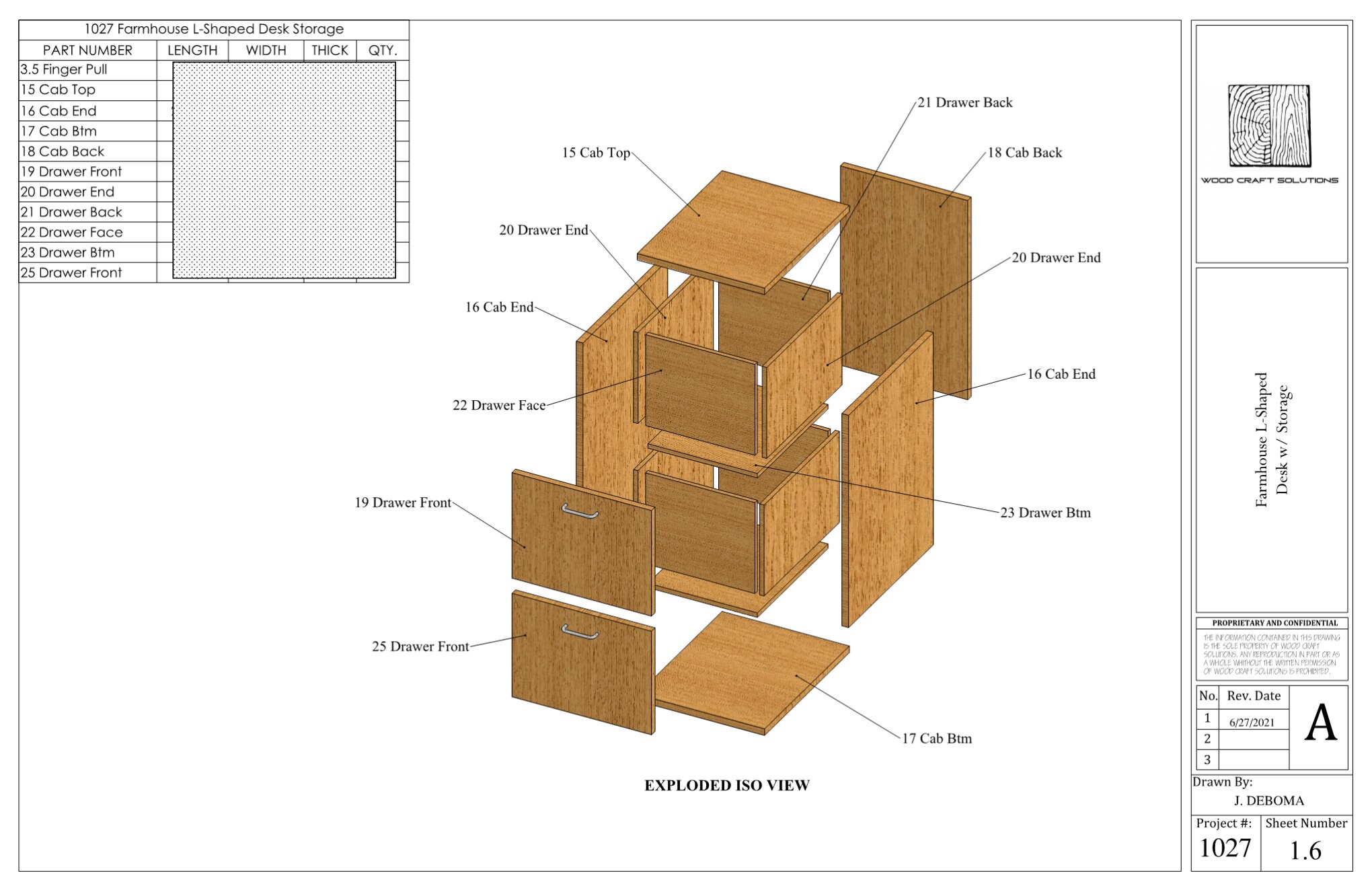 Farmhouse L-shaped Desk Storage Plans - Etsy