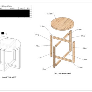 Round End Table Plans - Etsy