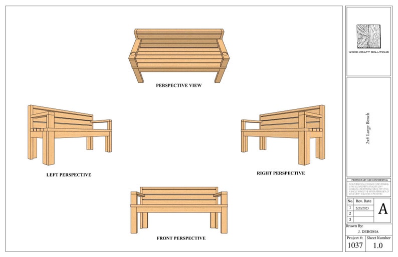 2x4 Large Bench Plans - Etsy