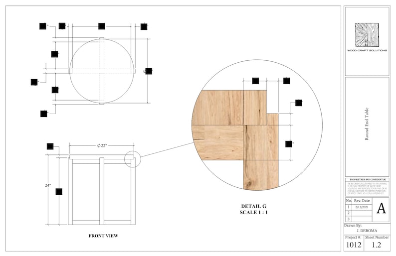 Round End Table Plans - Etsy