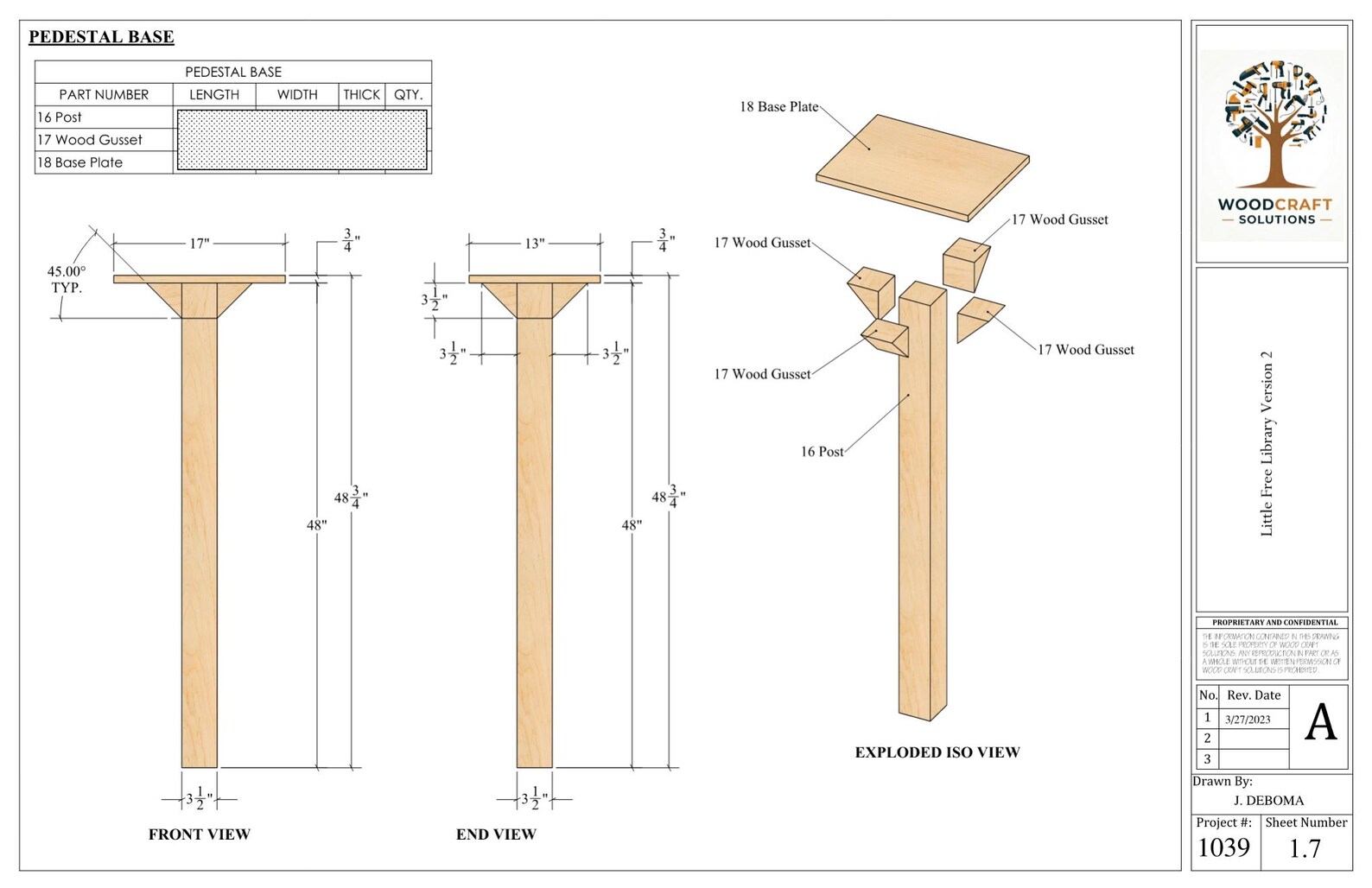 Little Free Library Version 2 Plans - Etsy