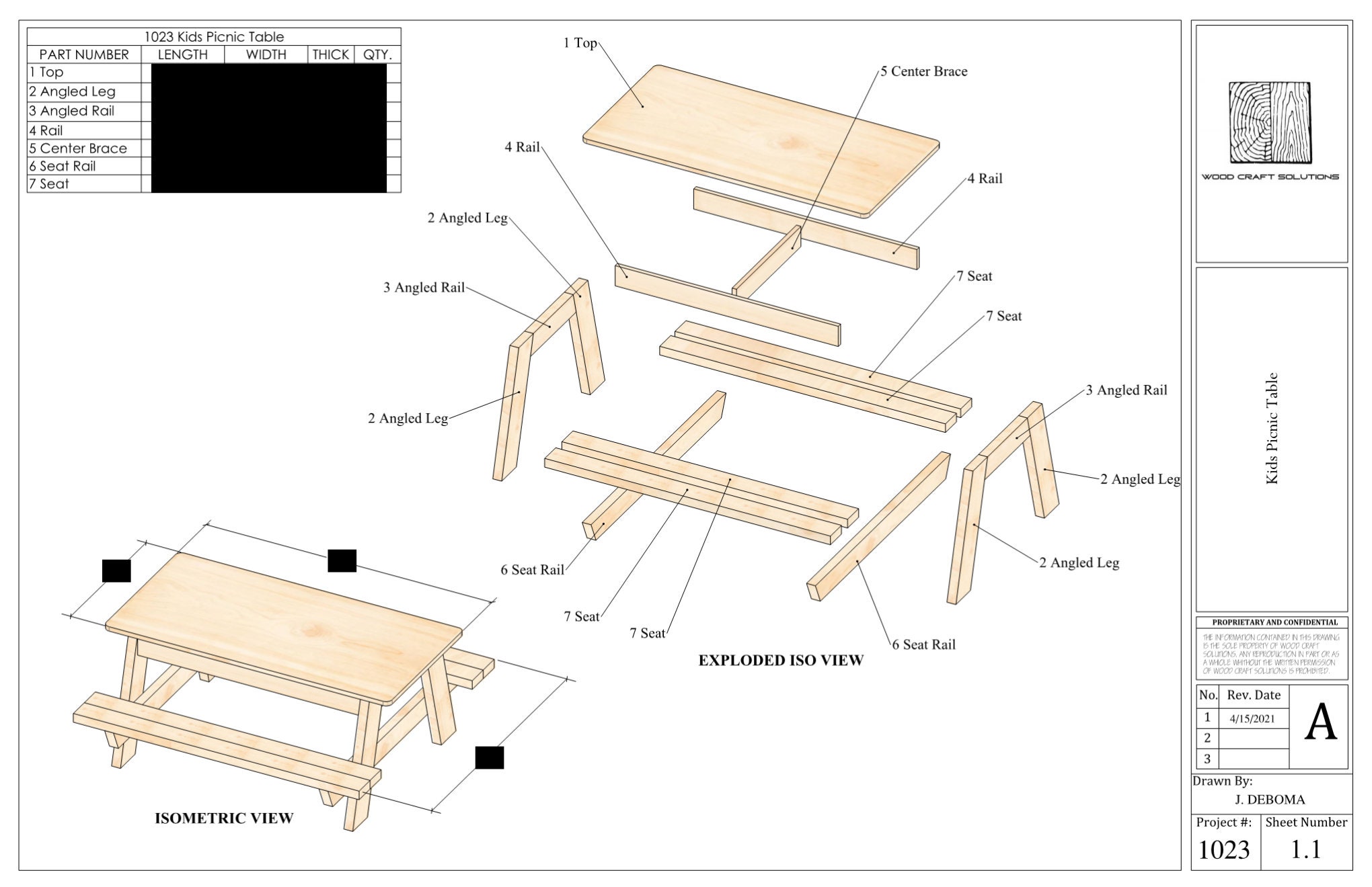 Kids Picnic Table Plans - Etsy