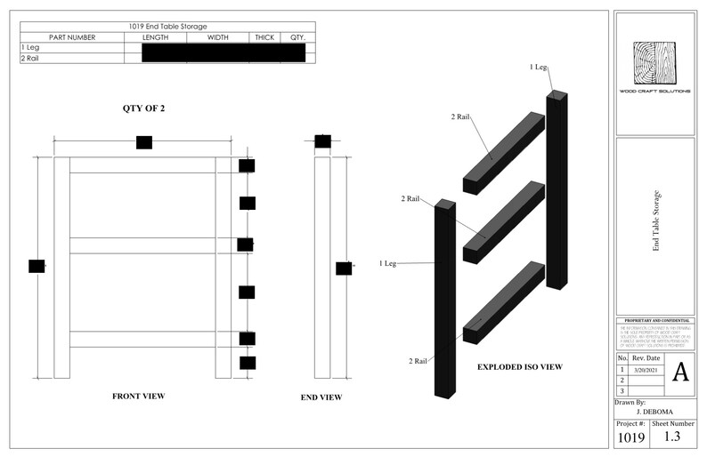 End Table Storage Plans - Etsy