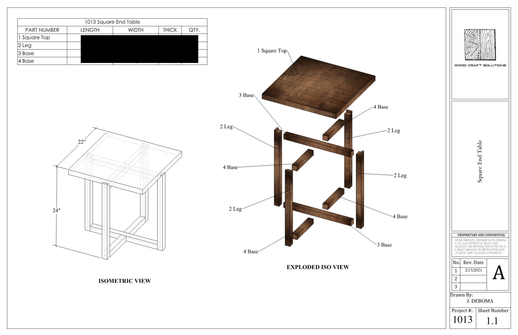 Square End Table Plans - Etsy