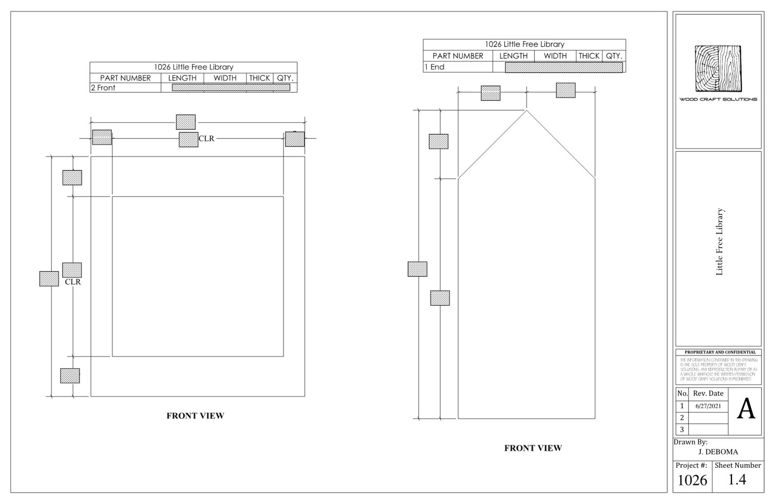 Little Free Library Plan Printable