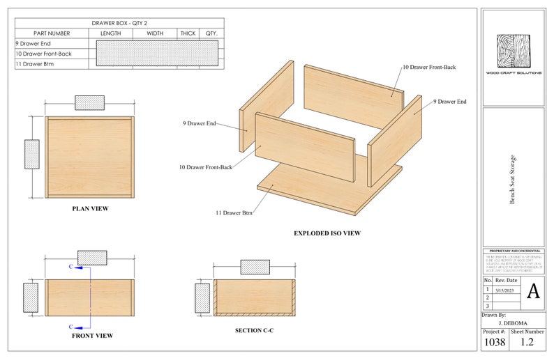 Bench Seat Storage Plans - Etsy