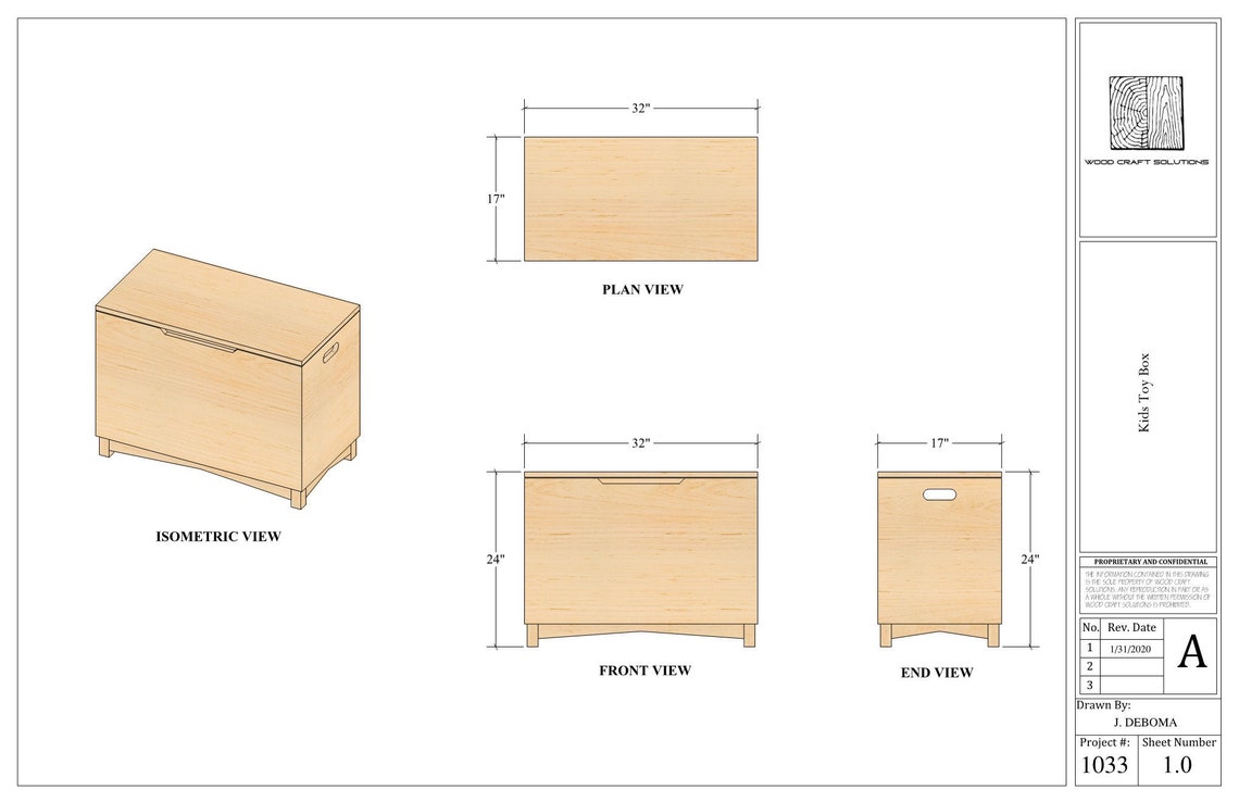Kids Toy Box Plans - Etsy