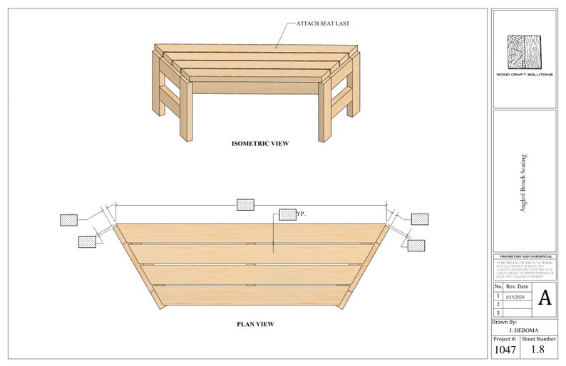 Hexagon/angled Bench Plans - Etsy