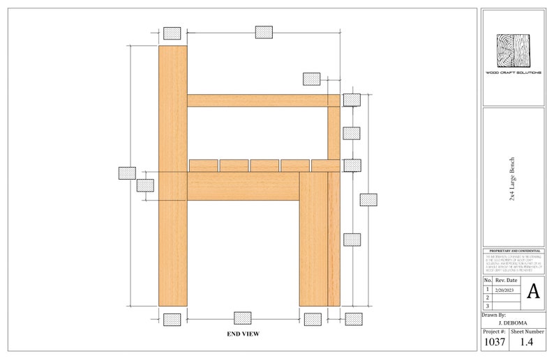 2x4 Large Bench Plans - Etsy