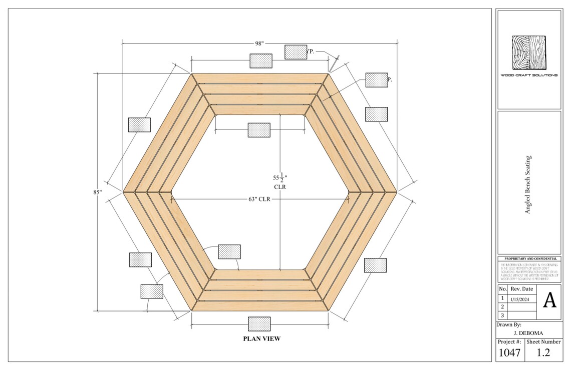 Hexagon/angled Bench Plans - Etsy
