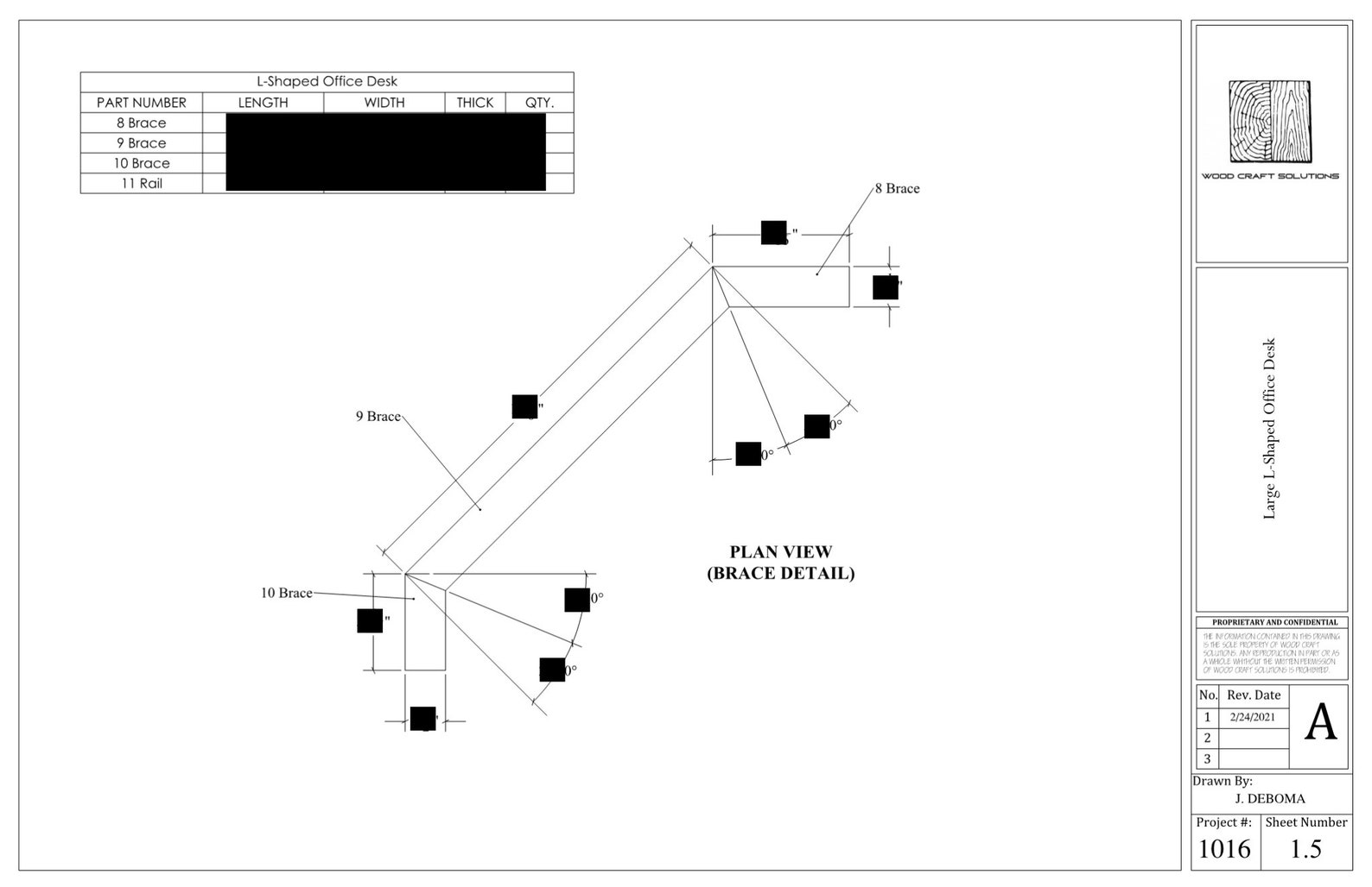 Large L-shaped Office Desk Plans - Etsy