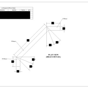 Large L-shaped Office Desk Plans - Etsy