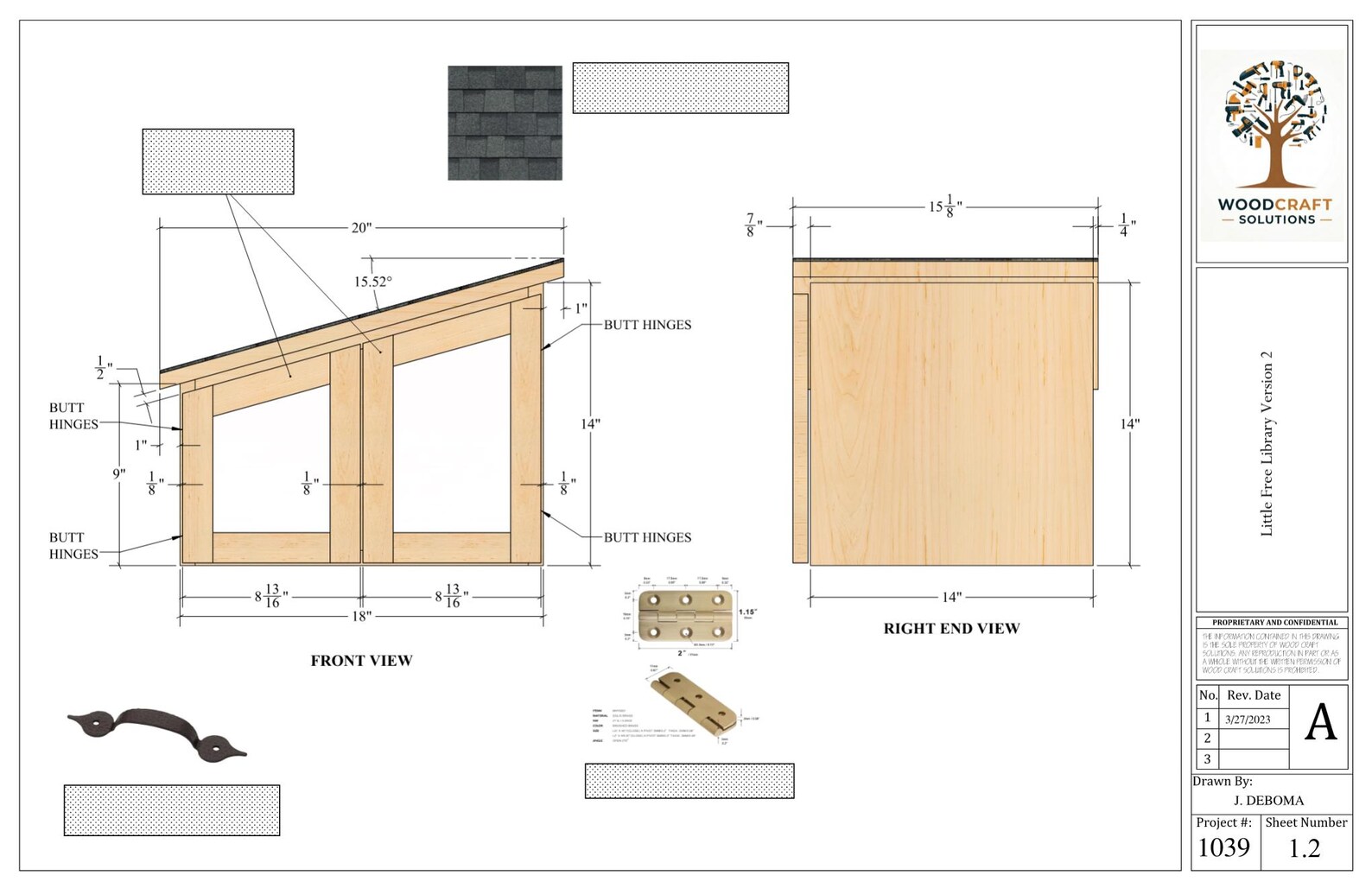 Little Free Library Version 2 Plans - Etsy