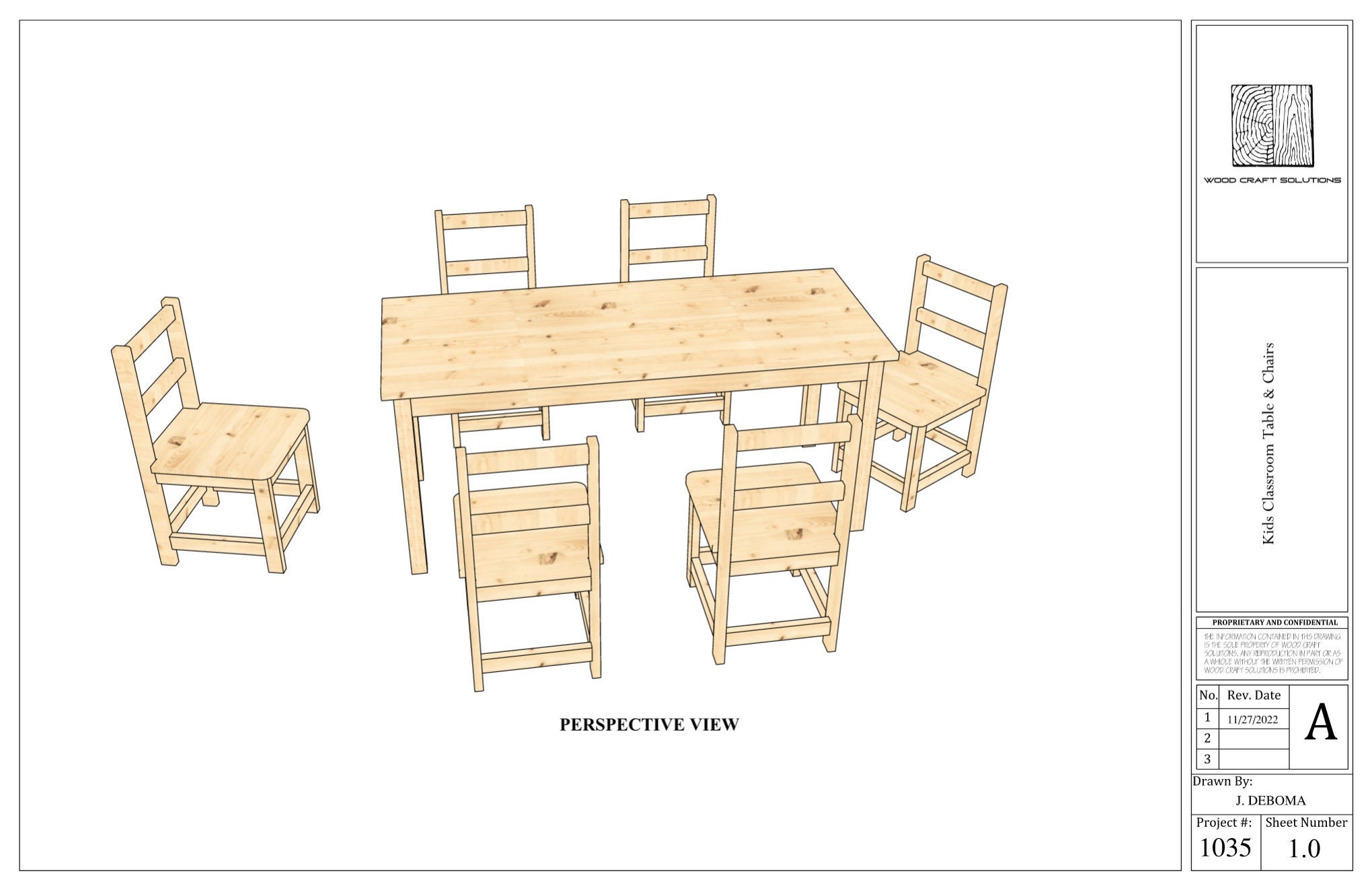 Kids Classroom Table & Chairs Plans - Etsy