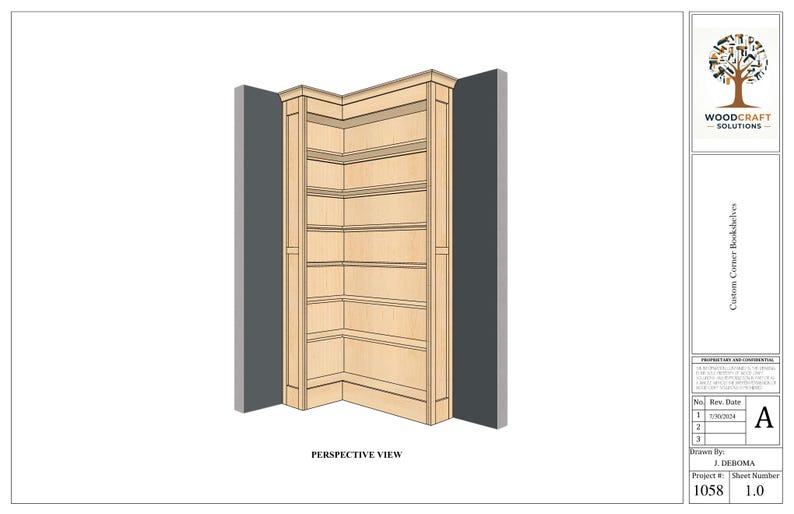 Custom Corner Bookcase - Etsy