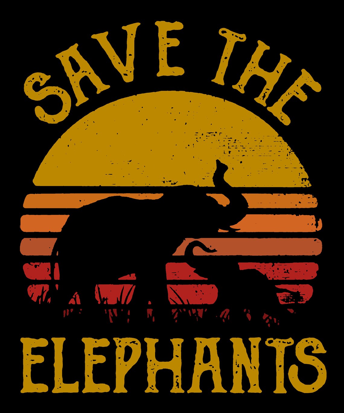 Save the elephants Download PNG Dìgital | Etsy