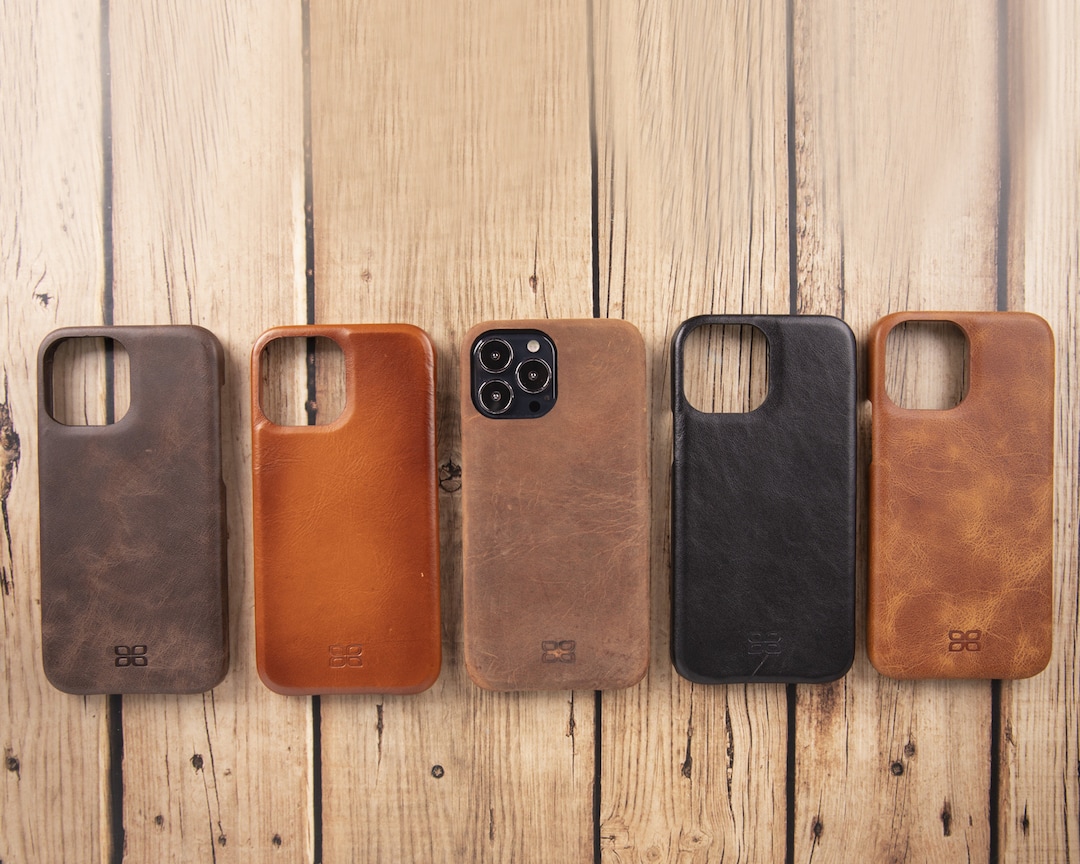 Personalized Full Grain Leather iPhone 13 Case: Custom Monogram - Etsy