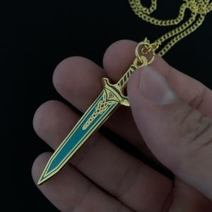 Glow in the Dark Moonlight Greatsword Pendant - Etsy
