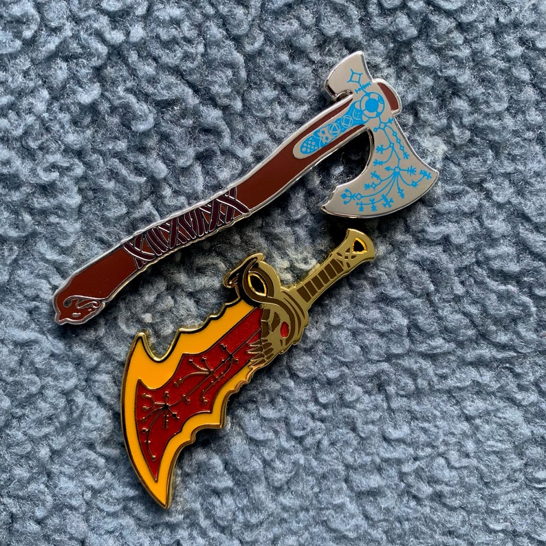 Blades of Chaos Hard Enamel Pin - Etsy