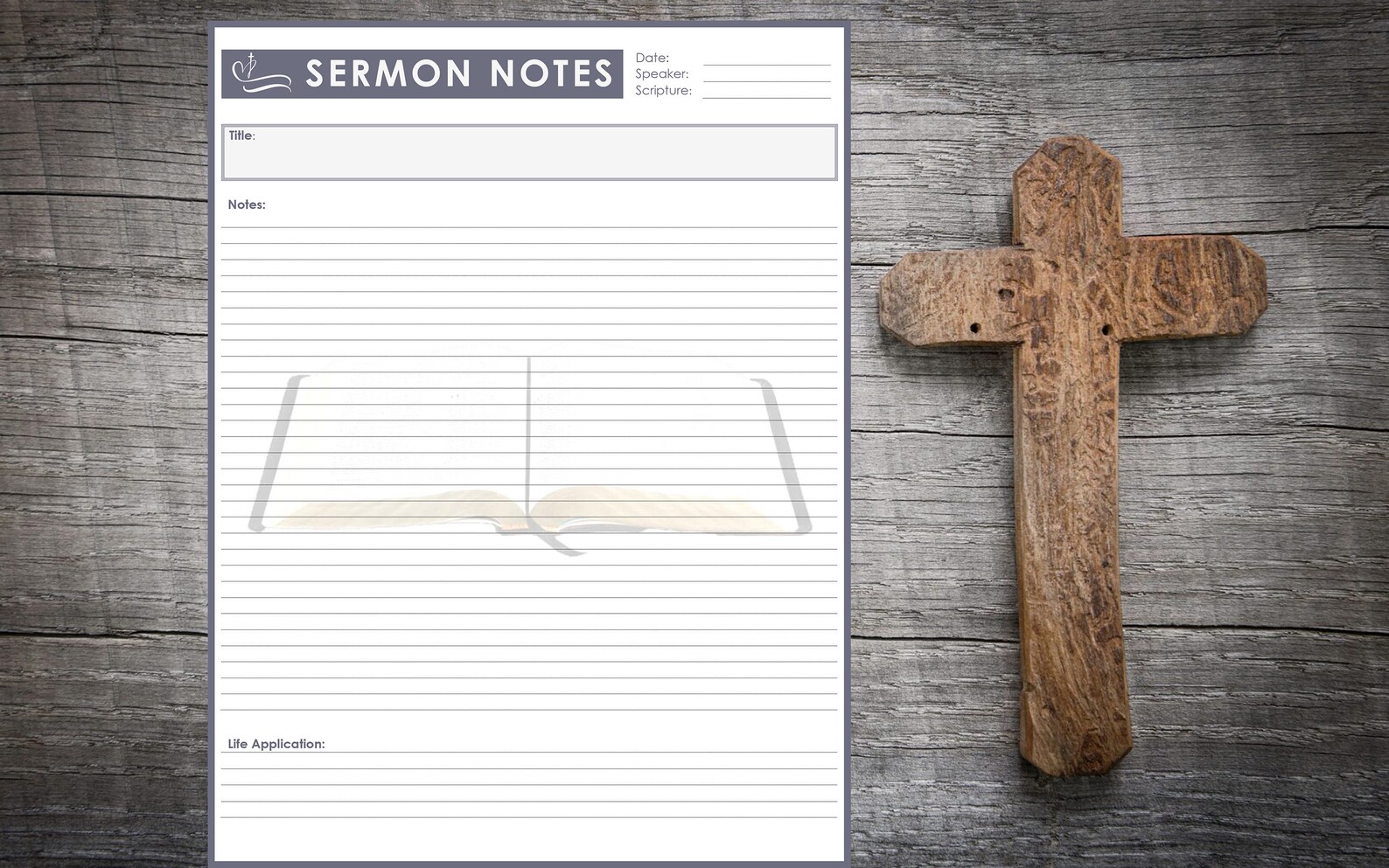 Printable Sermon Notes Template. Digital Sermon Notes Journal - Etsy