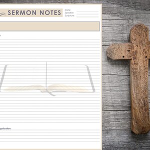 Printable Sermon Notes Template. Digital Sermon Notes Journal - Etsy