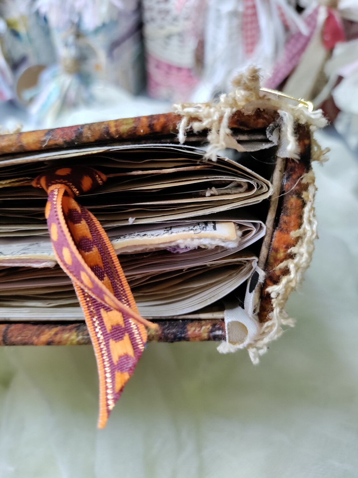 Handmade Memory Lane Junk Journal: Tea Dyed Paper, Velvet Cover - Etsy