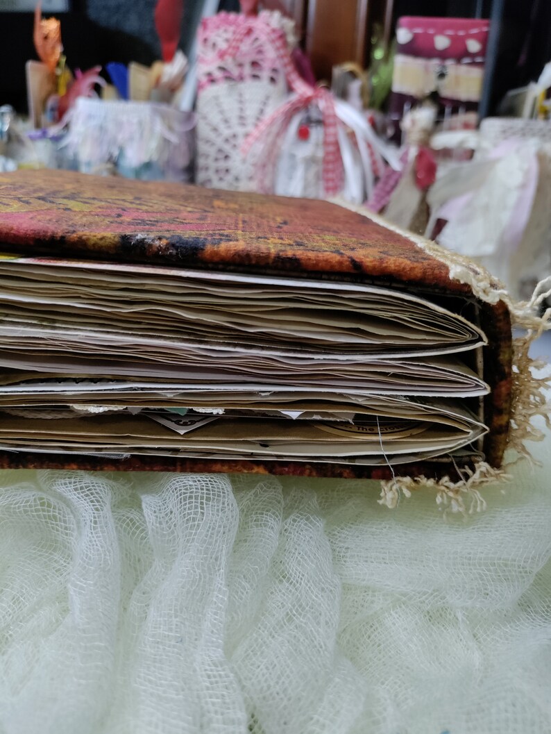 Handmade Memory Lane Junk Journal: Tea Dyed Paper, Velvet Cover - Etsy