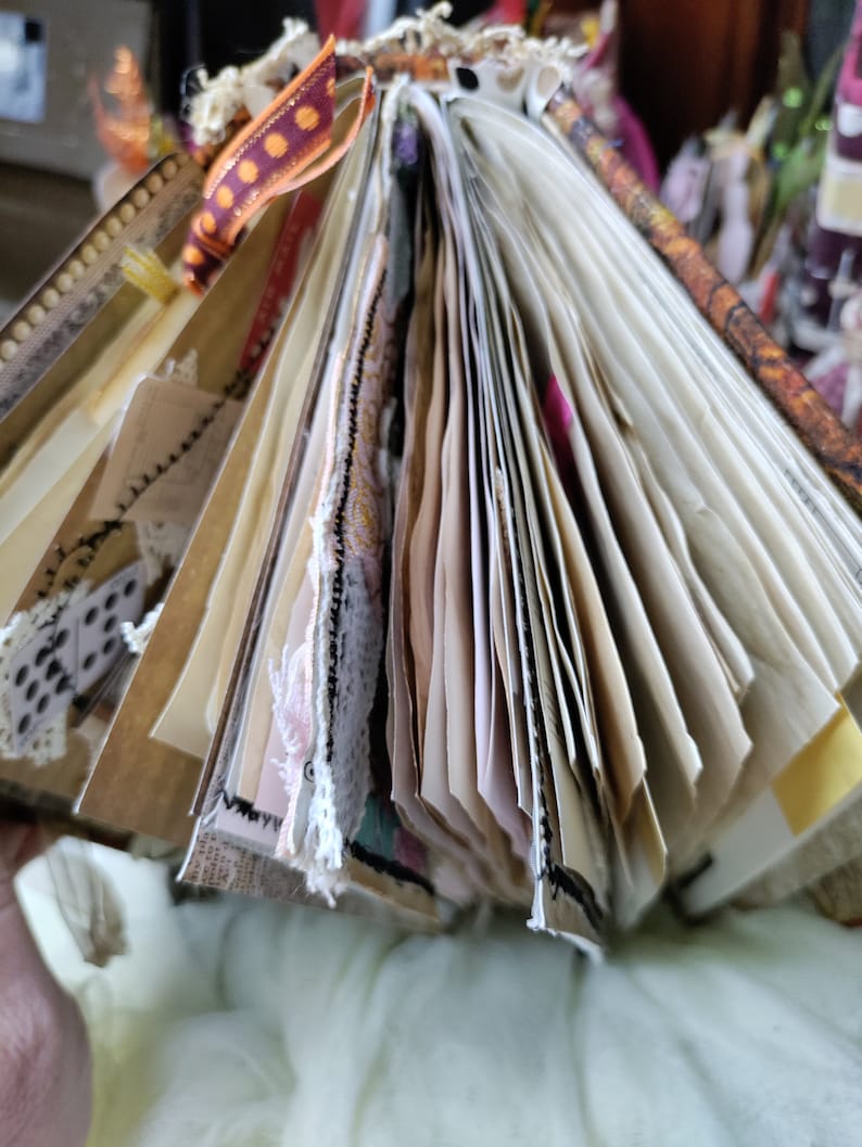 Handmade Memory Lane Junk Journal: Tea Dyed Paper, Velvet Cover - Etsy