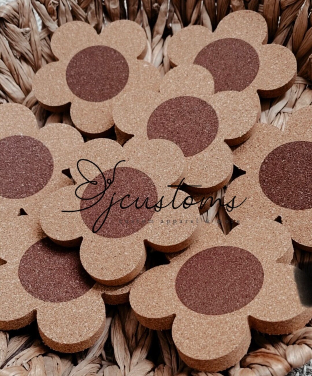 Daisy Flower Cork Coaster, Aesthetic Coaster, Trendy Gifts for Her ...