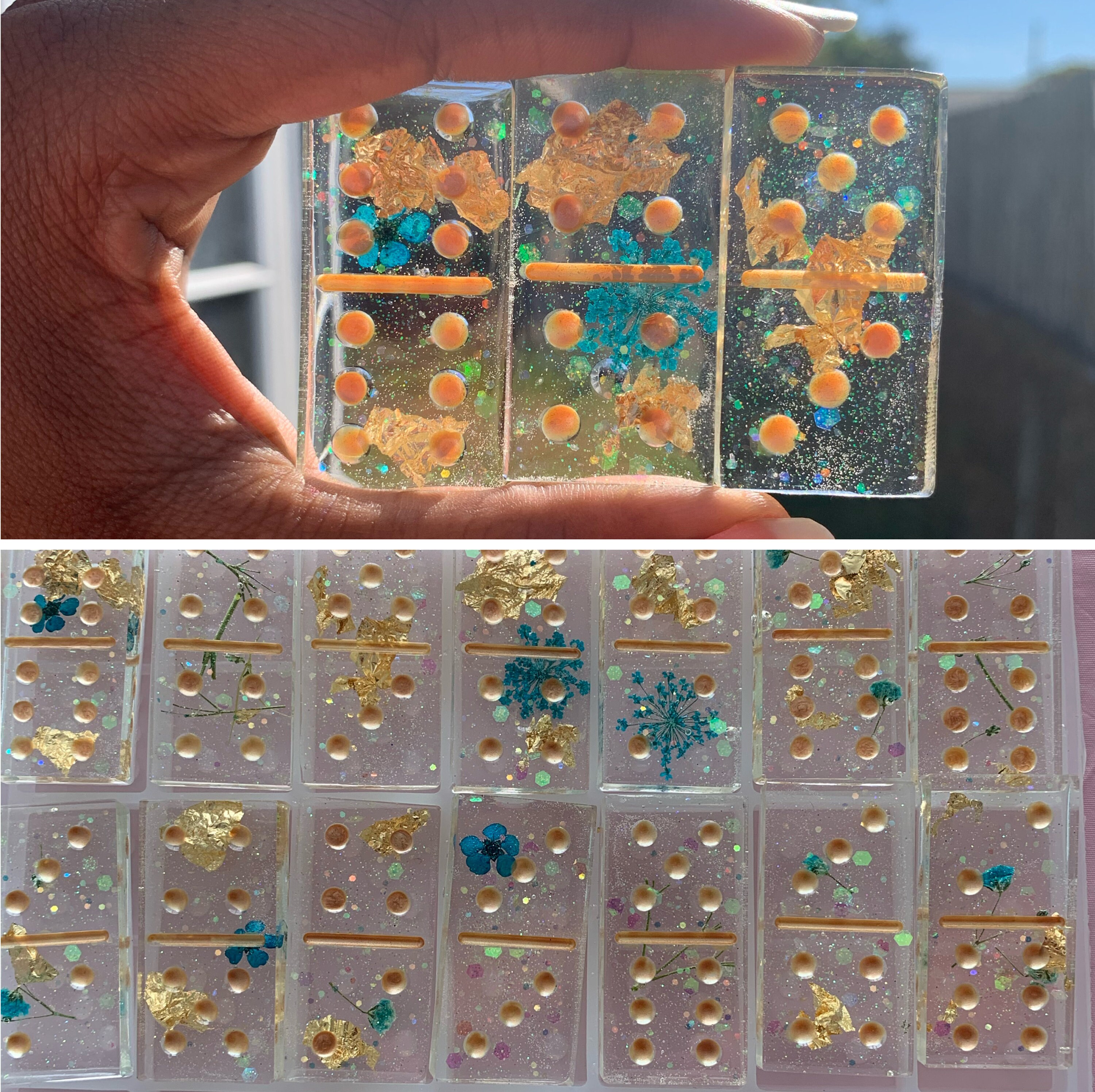 Clear Flowers Customized Dominoes Set - Etsy