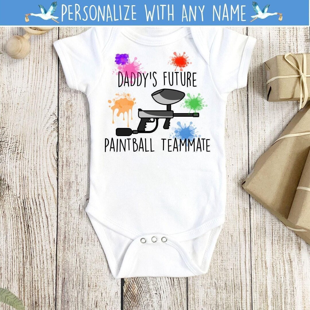 Paintball Onesie®, Paintball Baby Gift, Paintball Shirt, Personalized ...
