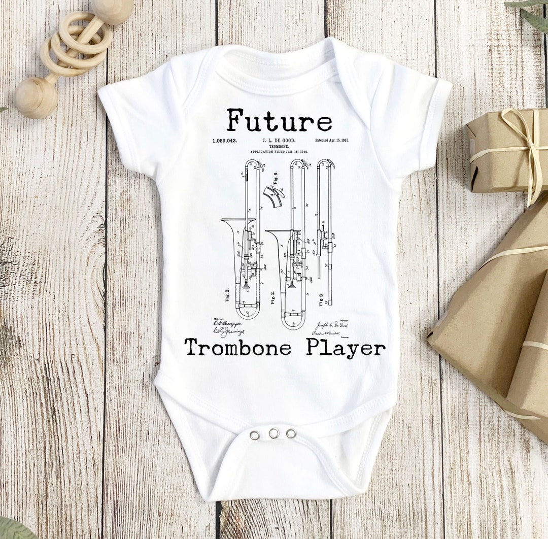 Trombone Onesie®, Trombone Onesie®, Instrument Onesie®, Trombone Baby ...