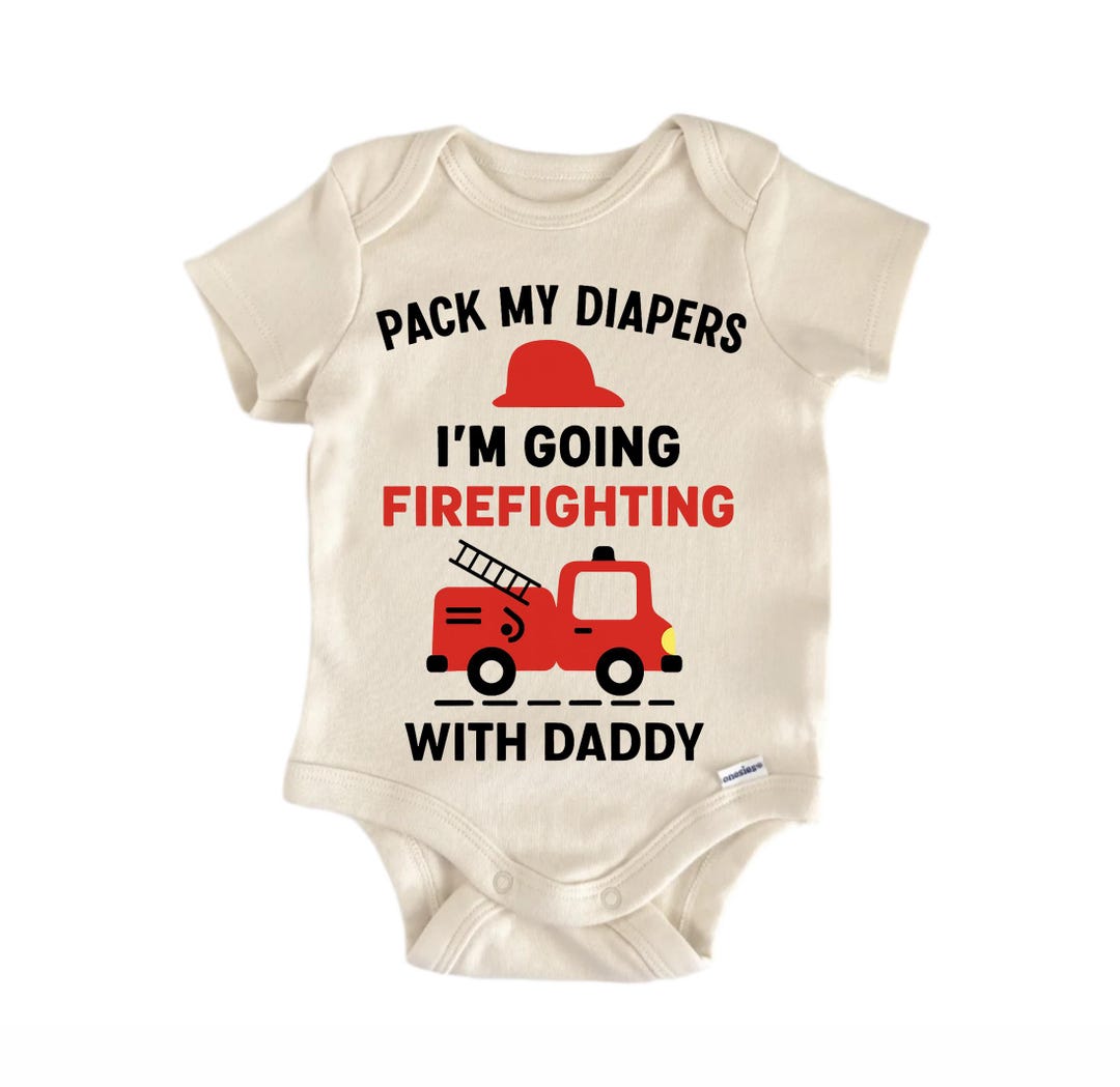 Firefighting Firefighter Daddy - Baby Bodysuit - Etsy