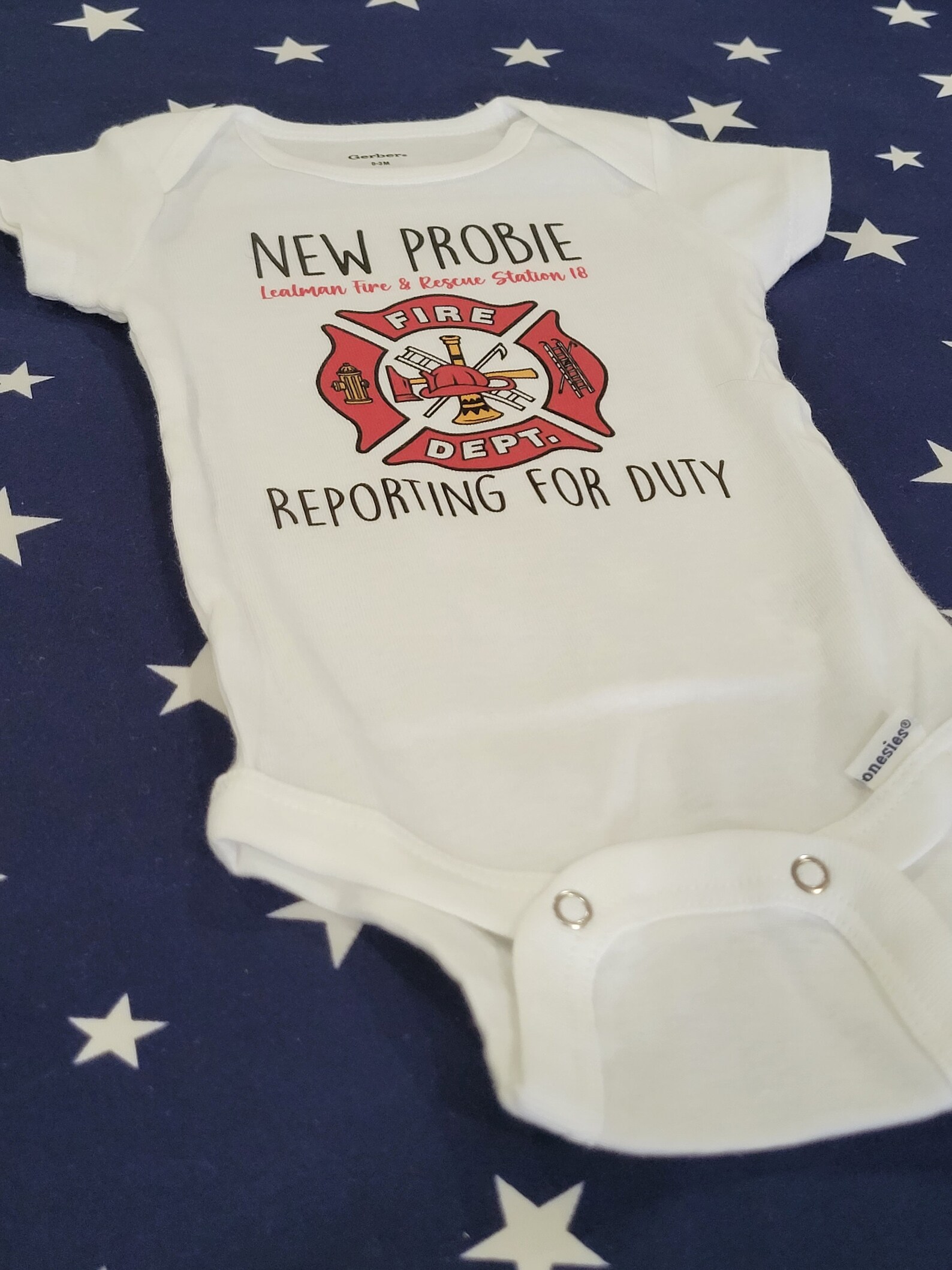 Firefighter Baby Onesie® Fire Department Onesie® Fire - Etsy