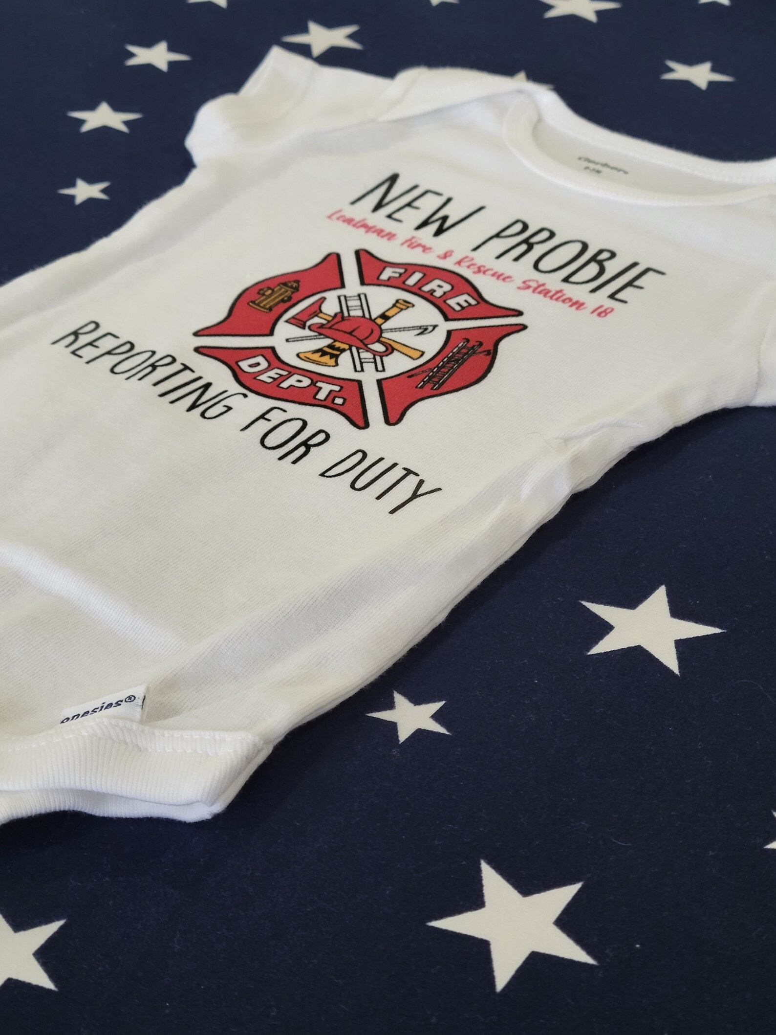 Firefighter Baby Onesie® Fire Department Onesie® Fire - Etsy