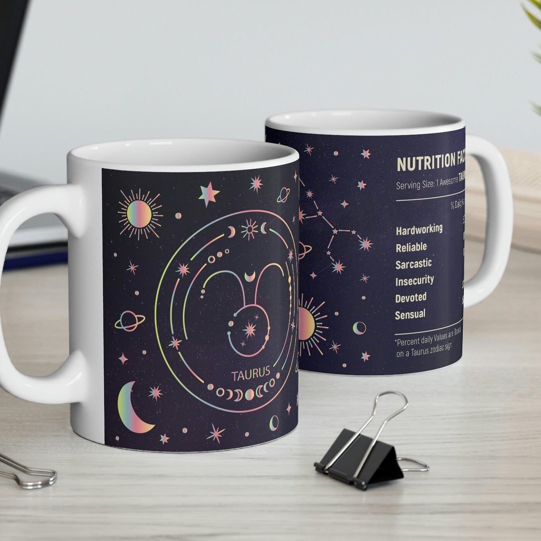 Taurus Zodiac Mug May Birthday Astrology Mug Zodiac Coffee Mug ...